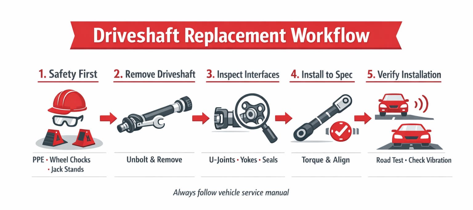 How to Replace a Drive Shaft: High-Level Steps, Safety & Verification