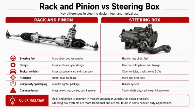 Rack and Pinion vs Steering Box: What’s the Difference